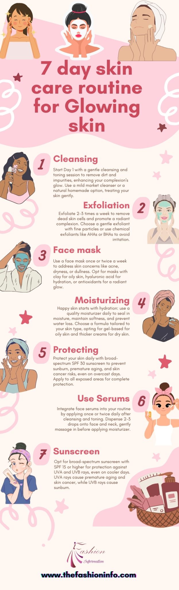 7 day skin care routine for Glowing skin - Fashion Information