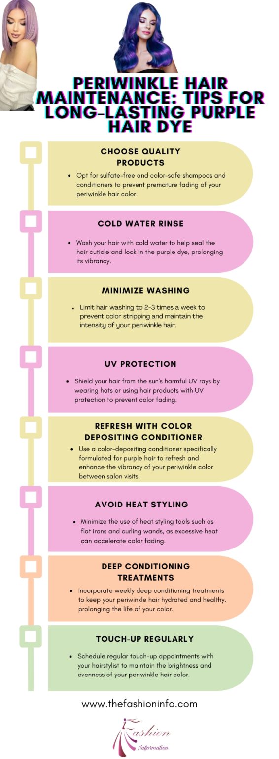 Periwinkle Hair Maintenance: Tips for Long-Lasting Purple Hair Dye ...